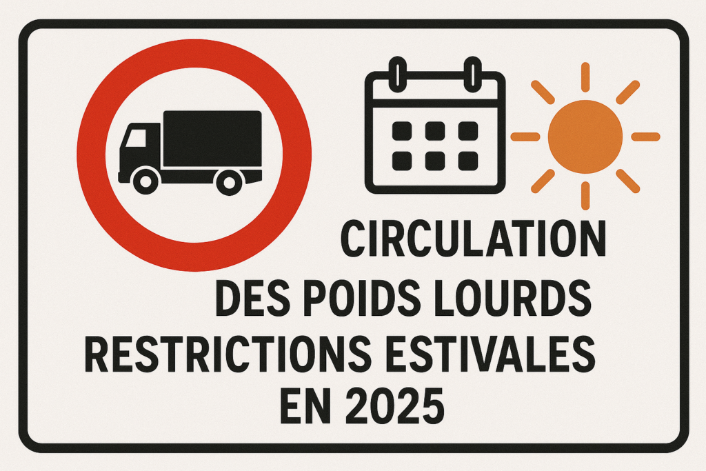 Circulation des poids lourds : restrictions estivales en 2025 - UNOSTRA